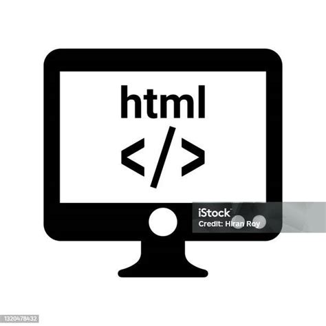 coding programming html icon simple black vector graphics stock