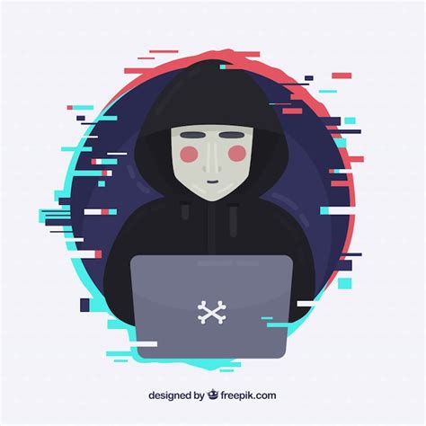 Premium Vector Anonymous Hacker With Flat Design