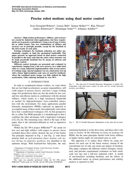 pdf precise robot motions using dual motor control