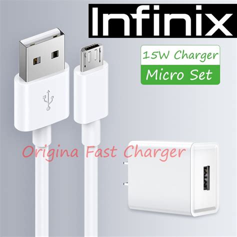 Infinix Charger Original Fast Charger W Micro Usb V Cable In Adapter Set For Android