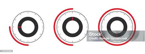 로타리 다이얼 조정 다이얼 제어 노브 또는 원형 다이얼 조절기 벡터 그림 소음에 대한 스톡 벡터 아트 및 기타 이미지 소음