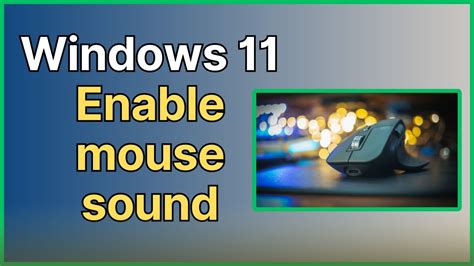 How To Enable Mouse Sound In Windows YouTube