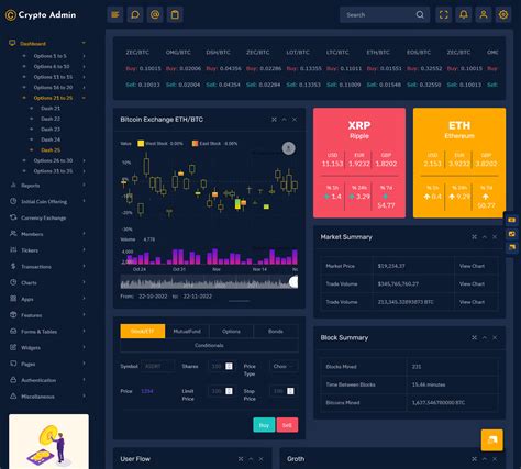 powerful cryptocurrency dashboards ui framework crypto admin
