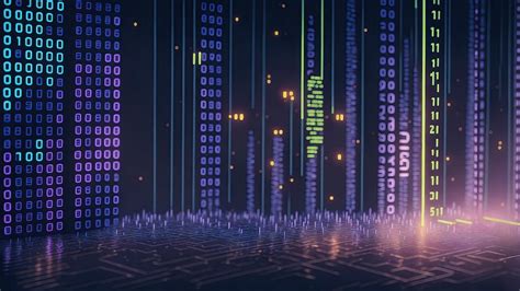 Premium Ai Image An Abstract Digital Background With Binary Code And Ai Algorithms Running In