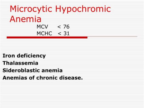 Anemia Microcytic Hypochromic And Macrocytic Anemia