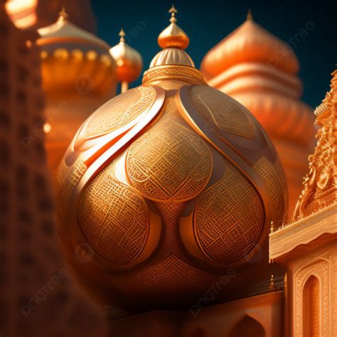Realistic Abstract Mosque Dome Background Mosque 3d Realistic Abstract Mosque Dome Background