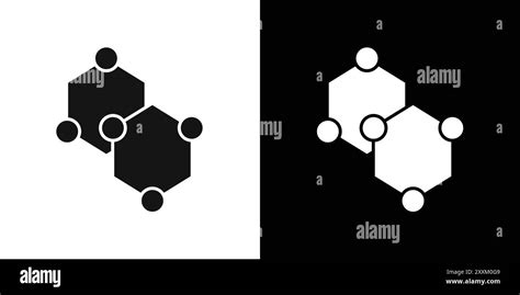 Graphene Icon Vector Symbol Or Sign Set Collection In Black And White Outline Stock Vector Image