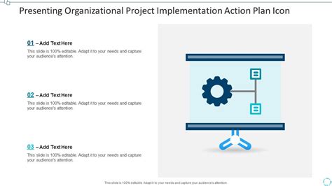 Presenting Organizational Project Implementation Action Plan Icon Pictures PDF