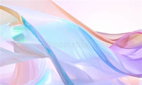 Close Up Of Pastel Colored Fabric Swirling Gracefully Creating A Soft