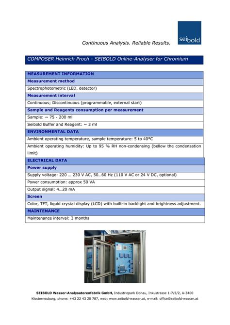 Chromium Continuous Analysis From Seibold Wasserpdf