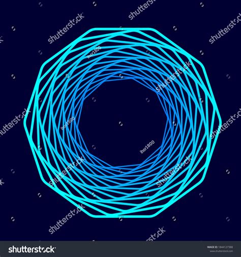 Twisted Colored Spiral Wireframe Polygon Shape Stock Vector Royalty Free 1844127388 Shutterstock