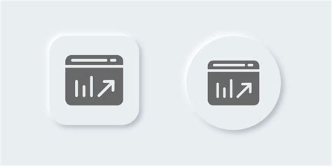 Chart Solid Icon In Neomorphic Design Style Statistic Signs Vector