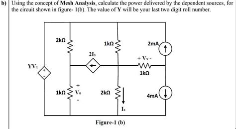 Solved B Using The Concept Of Mesh Analysis Calculate The Chegg