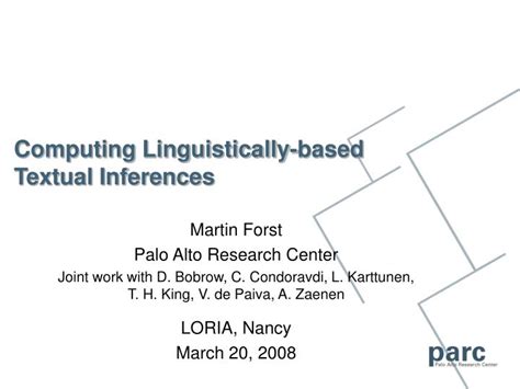 ppt computing linguistically based textual inferences powerpoint presentation id 3365068