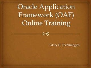 Oracle Application Framework Oaf Online Training PPT