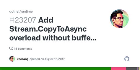 add stream copytoasync overload without buffer size · issue 23207