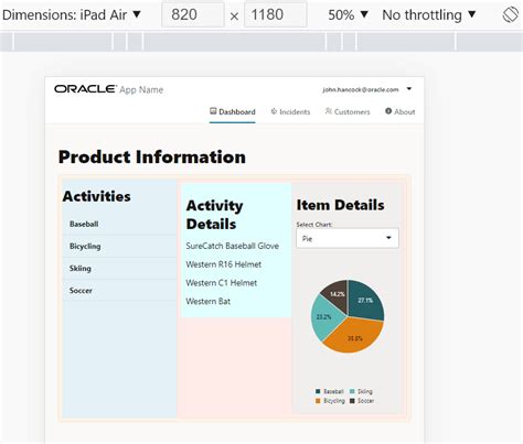 Test The Oracle Jet Web Application On Different Screen Sizes