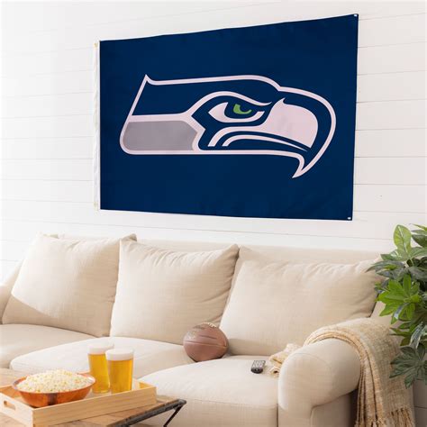 Seattle Seahawks 3 X 5 Team Flag Flagpole To Go