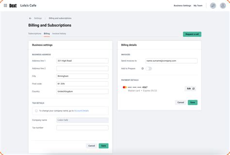 How To Change Your Billing Details Dext Help Center