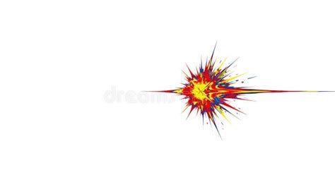 Colorful Explosion Graphic On White Background Stock Illustration