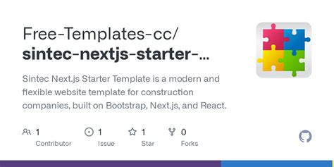 GitHub Free Templates Cc Sintec Nextjs Starter Template Sintec Next Js Starter Template Is A