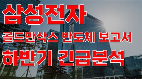 상한가 삼성전자 골드만삭스 반도체 보고서 하반기 긴급분석 삼성전자 삼성전자주가전망 삼성전자주식전망 삼성전자주식 삼성전자주가 주식전망 Youtube