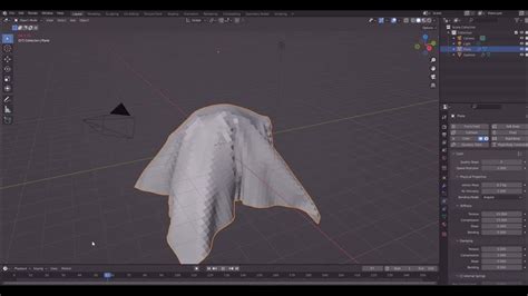바보도 할 수 있는 블렌더blender 3d 강좌 11 피직스 시뮬레이션이용 Cloth 애니메이션 구현 Youtube