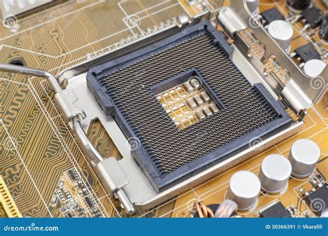 Processor Socket On Motherboard Stock Image Image Of Cybernetics Board
