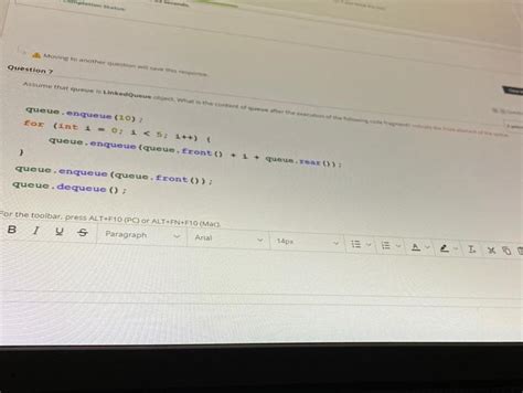 Solved Moving To Another One Question 7 Assume That Queue Is