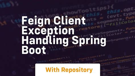 Feign Client Exception Handling Spring Boot Youtube
