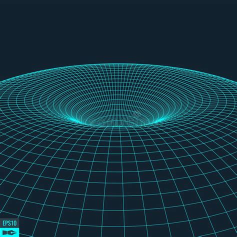 Grid Wormhole Wireframe Tunnel 3d Gravity Quantum Vector Wormhole