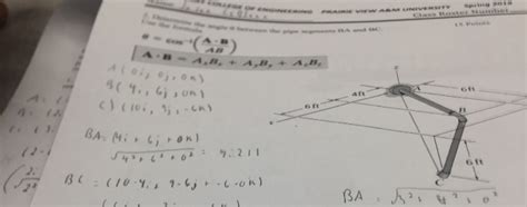 Solved Determine The Angle Theta Between The Pipe Segments