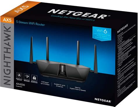 Customer Reviews NETGEAR Nighthawk AX4200 Dual Band Wi Fi Router Black RAX43 100NAS Best Buy
