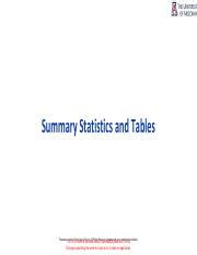 Understanding Summary Statistics Tables And Visualizations Course Hero