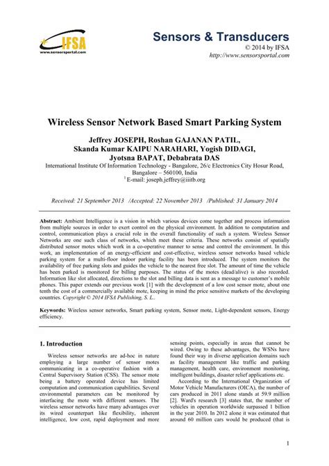 (PDF) Wireless Sensor Network Based Smart Parking … Sensor Network Based Smart Parking System ...