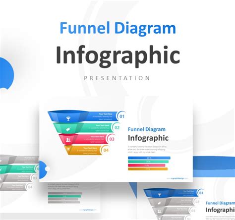 Colorful D Funnel Diagram Presentation PowerPoint Template