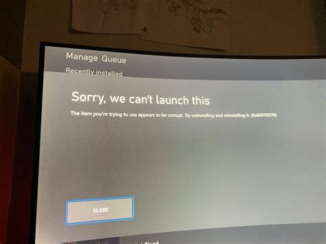 The Item Your Trying To Use Appears To Be Corrupt Try Uninstalling And