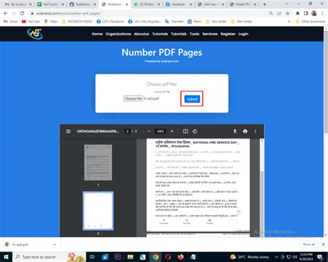 number pdf pages tool online wizbrand wizbrand