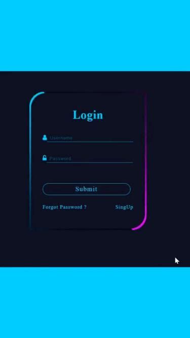 Login Page Design Using HTML And CSS