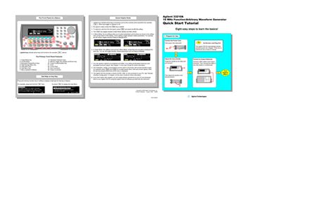 Gerador Funcoes Agilent 33210 Quick Start Tutorial 1 Graph Mode Key 8 Waveform Selection Keys