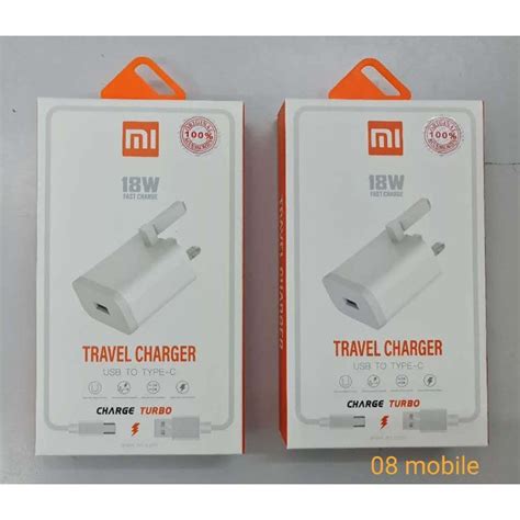 Mi Redmi 18W Xiaomi Fast Charge Original Travel Charger With USB To Type C Micro USB Shopee