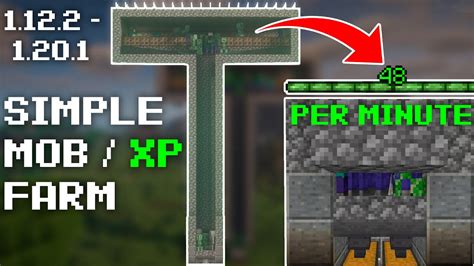 how to build a simple mob experience farm in minecraft 1 12 2 1 20 1 youtube