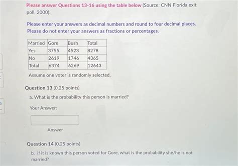 solved please answer questions 13 16 using the table below