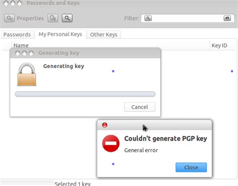 Gnupg Couldnt Generate Pgp Key General Error Ask Ubuntu