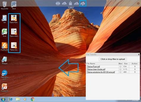 html5 client using file transfer tsplus remote access
