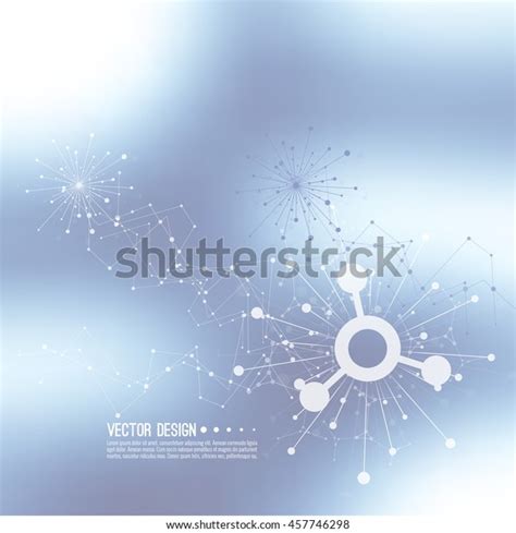 Array Dynamic Moving Particles Node Molecule Stock Vector Royalty Free 457746298