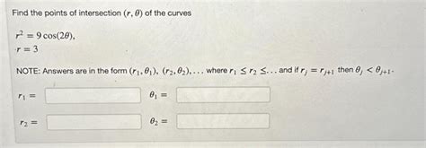 Solved Find the points of intersection r θ of the curves Chegg