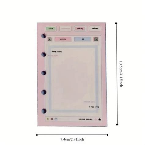 5 Hole M5 A8 Loose Leaf Refill Paper Detachable Y2k Notebook Temu