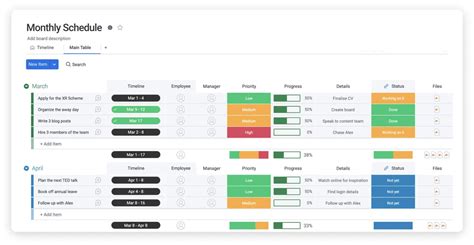 Excel Schedule Template Project Calendar Plan Xls Exa