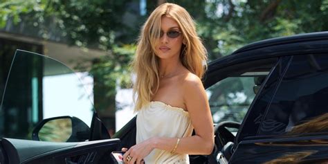 Bella Hadid Revives Butter Yellow In A Drop Waist Minidress